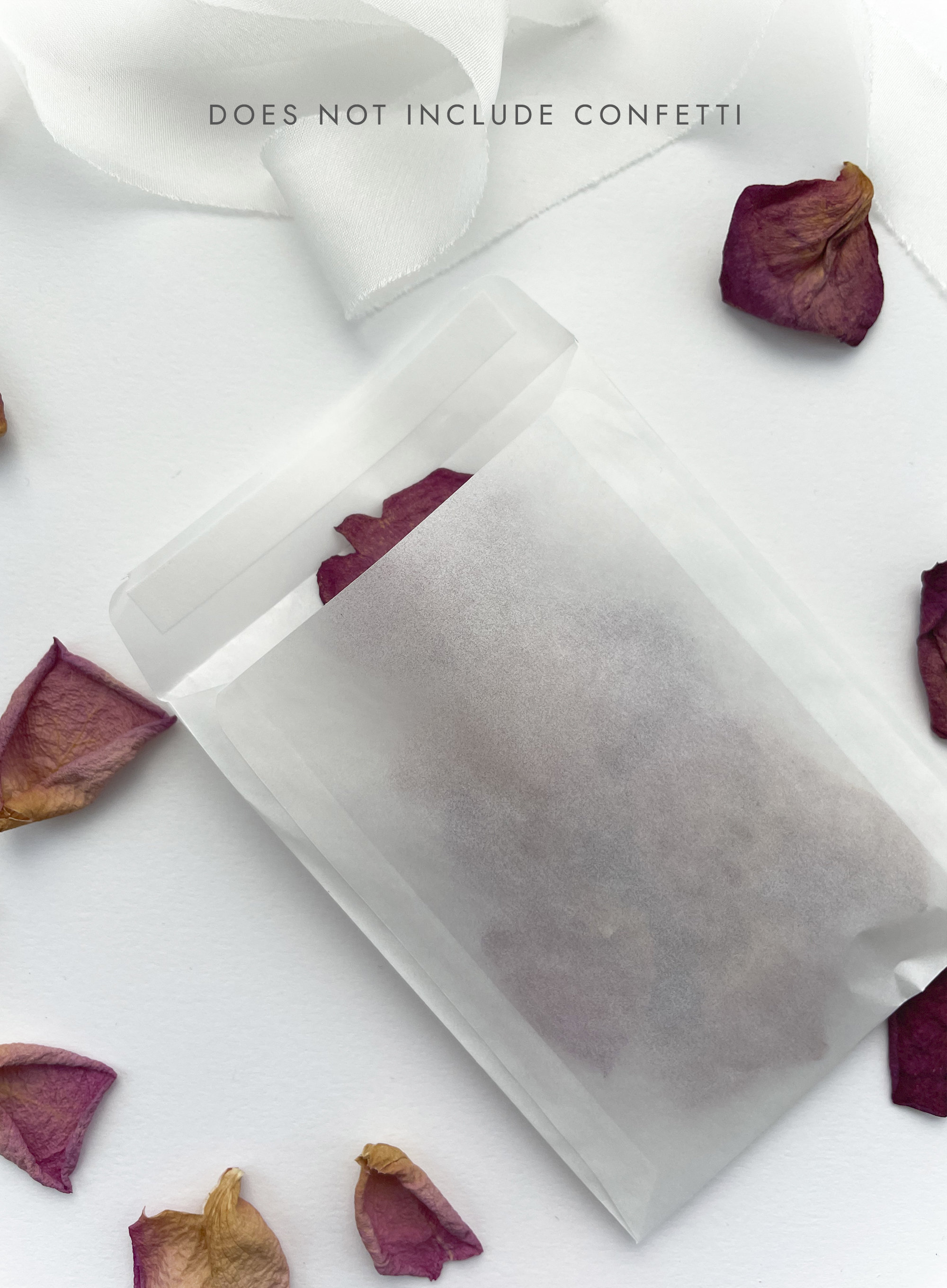 Modern Minimalist Calligraphy Wedding Confetti Bags, 100% Biodegradable ...