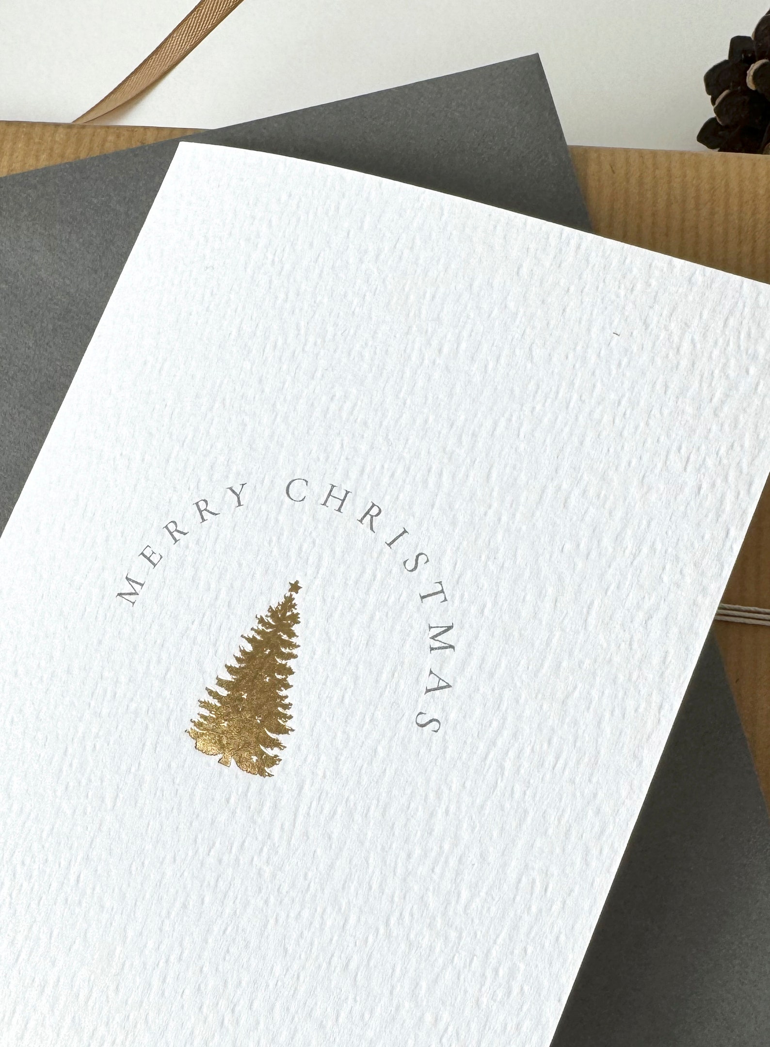 Set of 6 Luxury Gold Foil Christmas Cards, Elegant Gold Christmas Cards ...