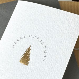 Set of 6 Luxury Gold Foil Christmas Cards, Elegant Gold Christmas Cards ...
