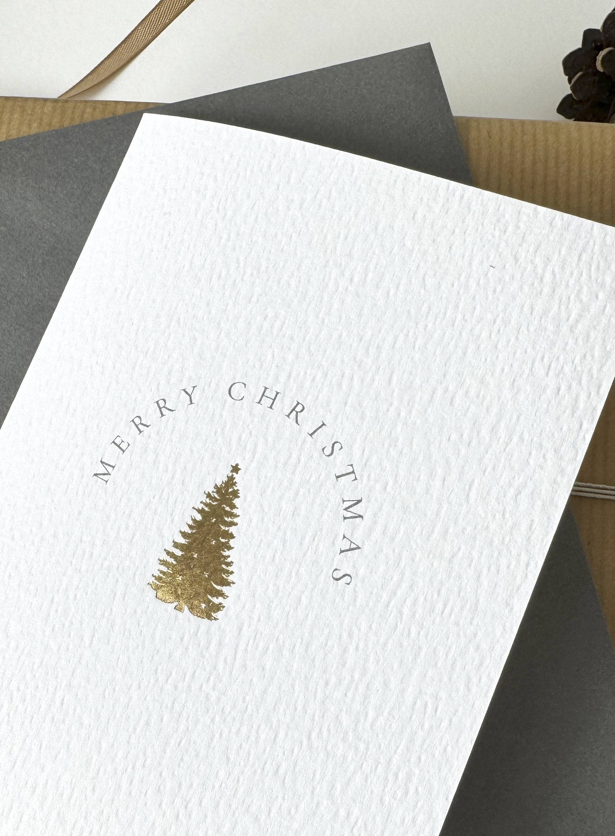 Set of 6 Luxury Gold Foil Christmas Cards, Elegant Gold Christmas Cards ...