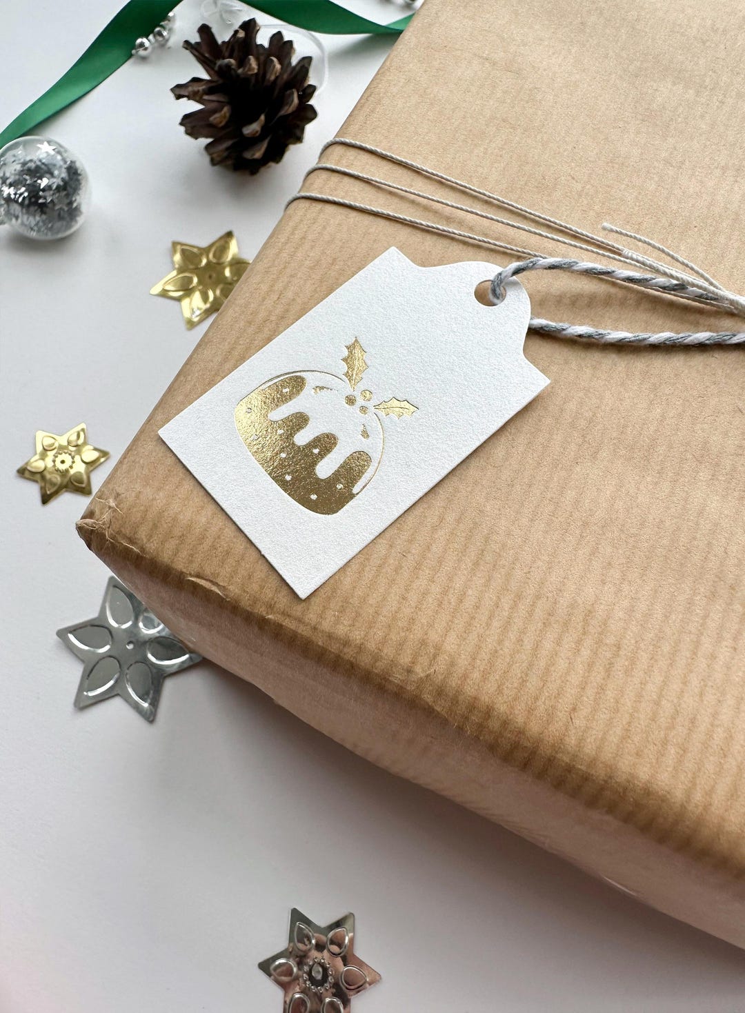 Set of 8 Christmas Gift Tags, Luxury Gold Foil Christmas Gift Tags ...