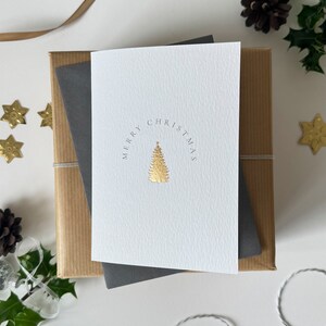 Set of 6 Luxury Gold Foil Christmas Cards, Elegant Gold Christmas Cards ...