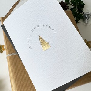 Set of 6 Luxury Gold Foil Christmas Cards, Elegant Gold Christmas Cards ...