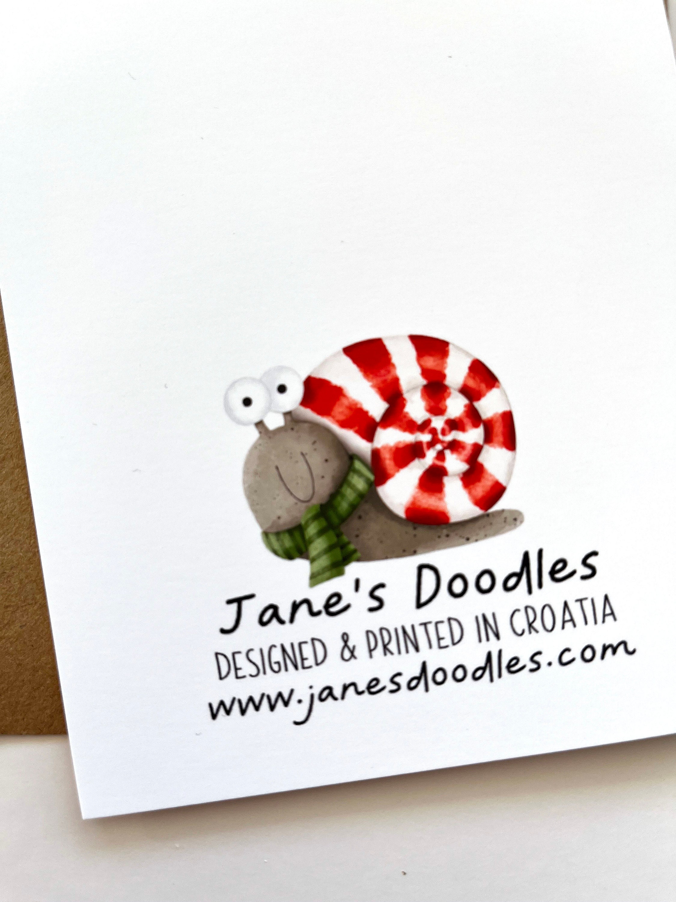 Christmas Snail Greeting Card, Greeting Card, Cute Animals, Cute ...