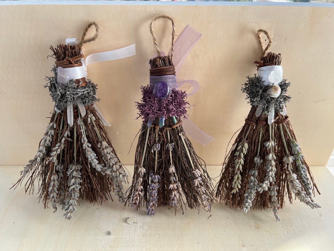 Magic Crystal Lavender Besom Brooms - Etsy