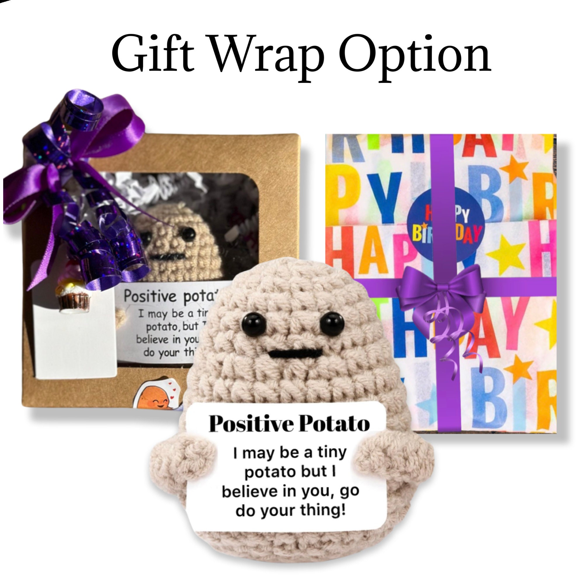 Birthday Crochet Potato Gift Box Optional Customization Gift Wrap Next ...