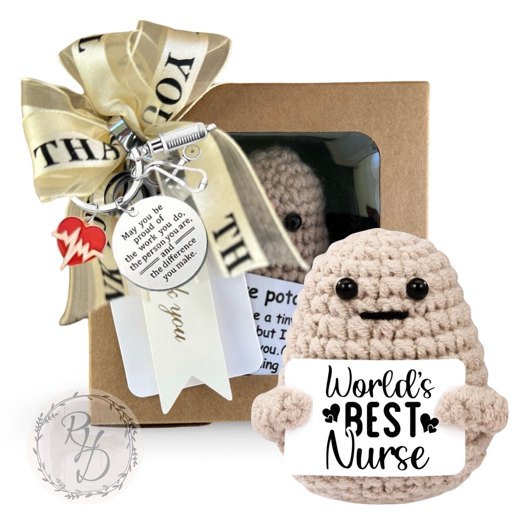 Nurse Appreciation Gift Box: Crochet Potato With Keychain - Etsy