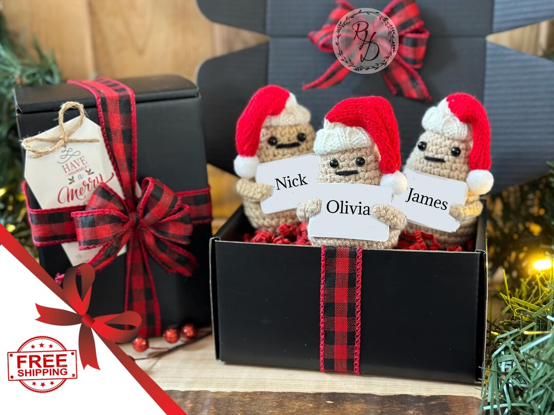 Personalized Santa Potato Family Christmas Decor Plush Gift Box Free ...