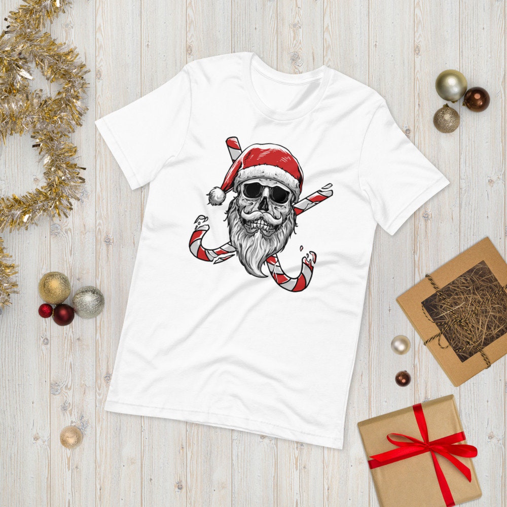 Santa's Bearded Skull - Christmas Gift T-shirt | Bad Santa | Gift for ...
