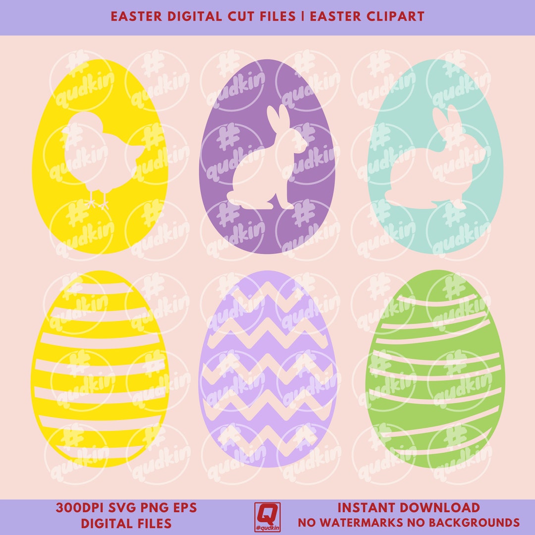 Easter Egg Cut Files | Ester Digital Files | Easter Svg | Easter Bunny ...