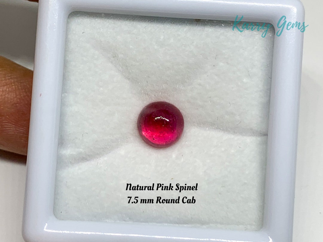 Natural Pink Spinel Size 7.5 Mm Round Shape Pink Spinel Cabochon - Etsy