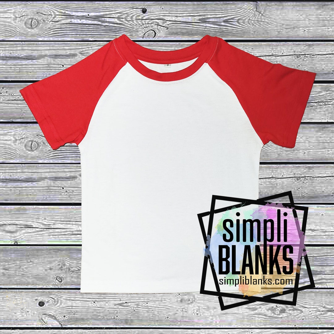 SS- RED Raglan Sublimation Shirt - Etsy