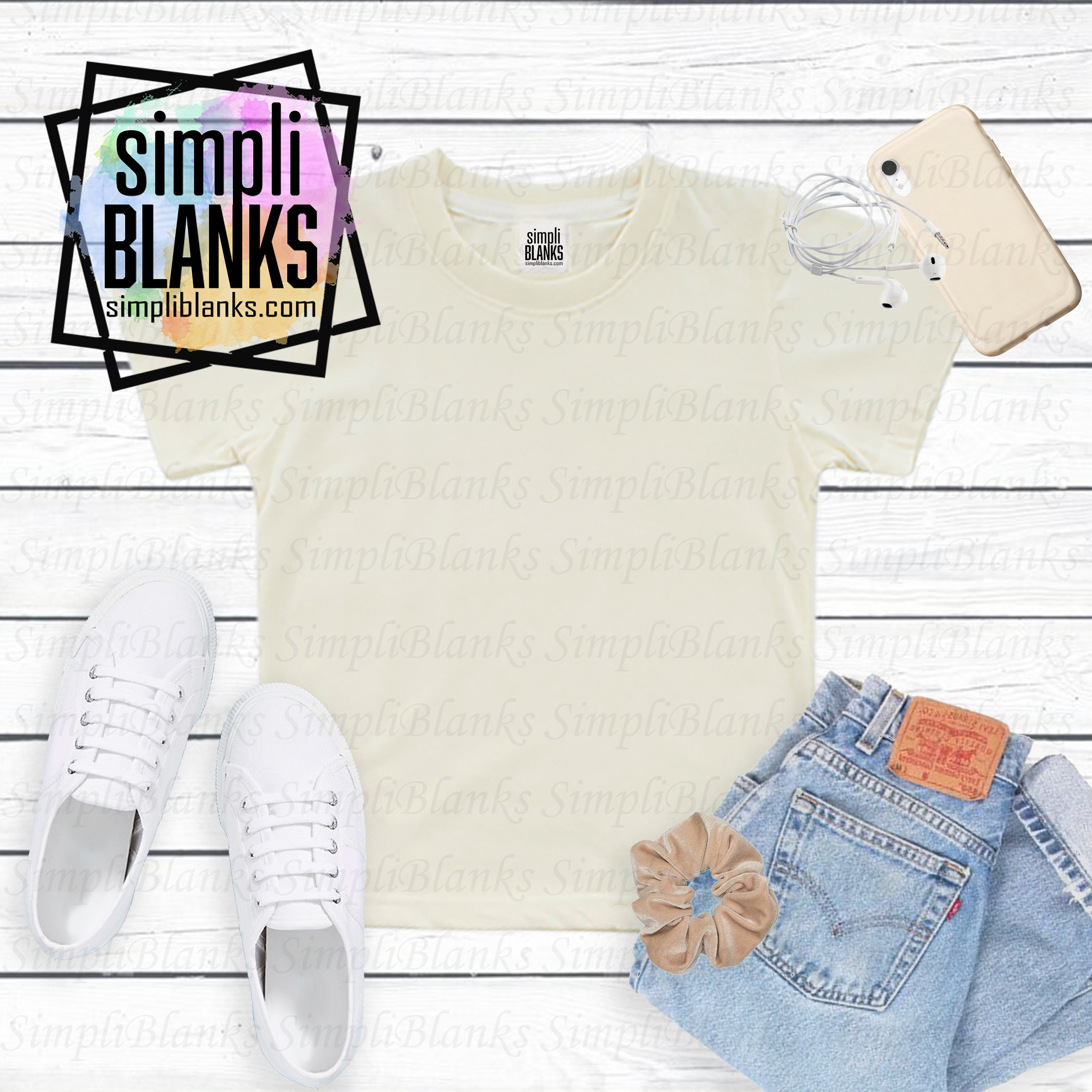 Cream Shirt Mockup (womens) - Etsy