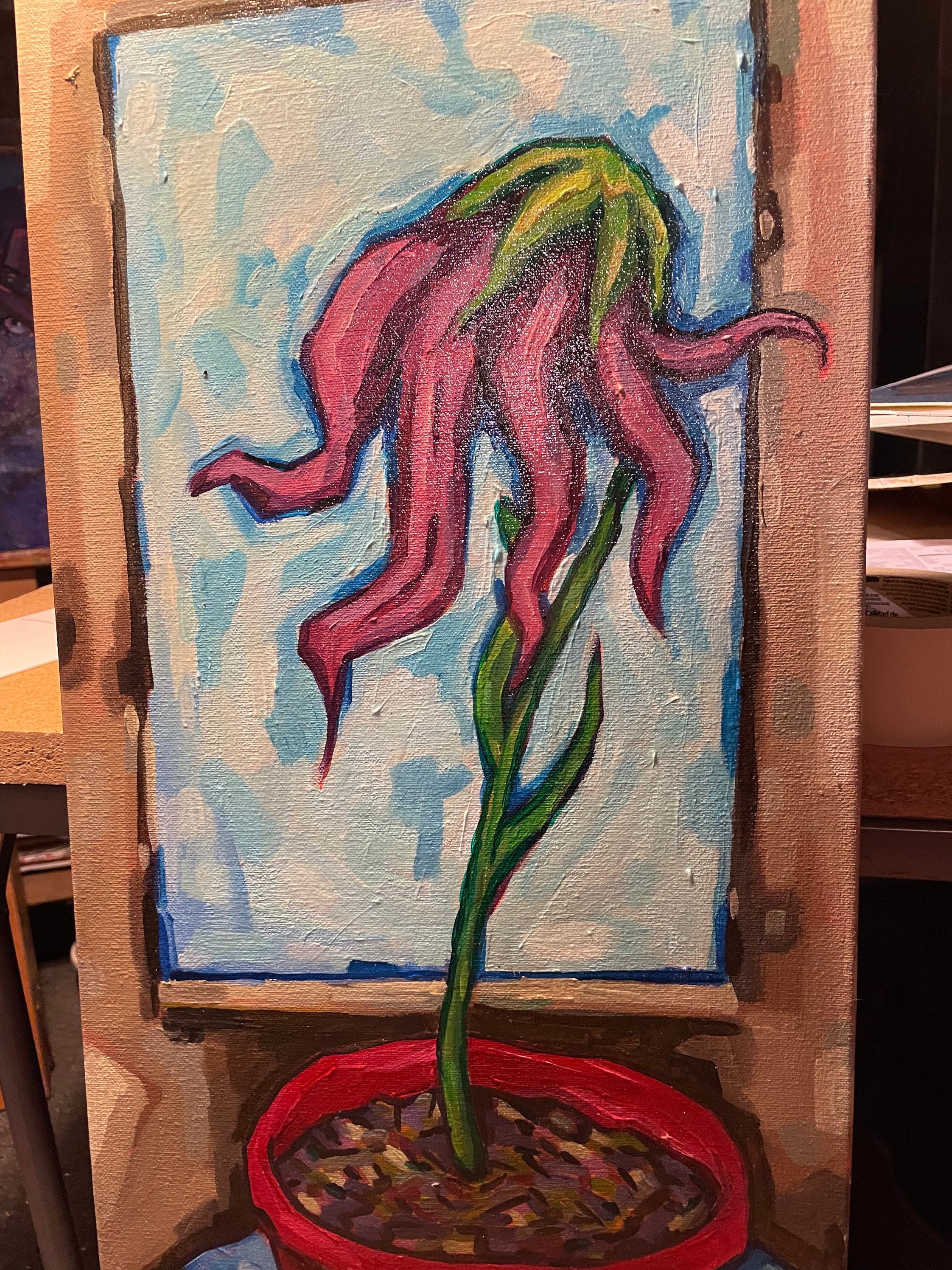 Frenzy Flower Acrylic on Canvas by Andrew Carter - Etsy