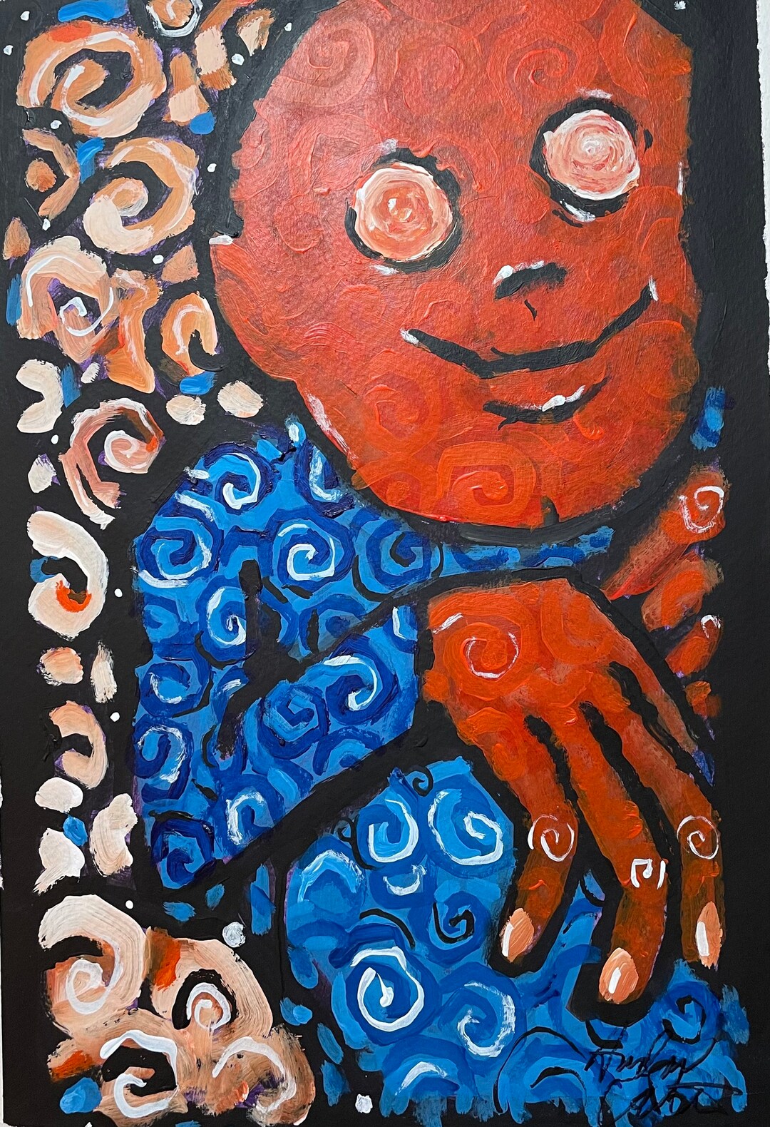 Mr Peepers Acrylic on Paper Original Painting by Andrew Carter - Etsy