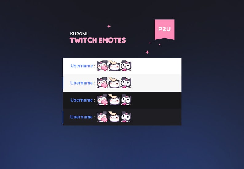 Kuro Emotes | 3 Cute Stream Emotes for Twitch & Discord | Kuro Emotes ...