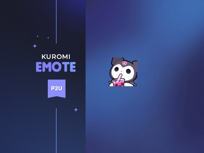 Kuro Sip Emote Cute Stream Emote for Twitch & Discord Youtube Anime ...
