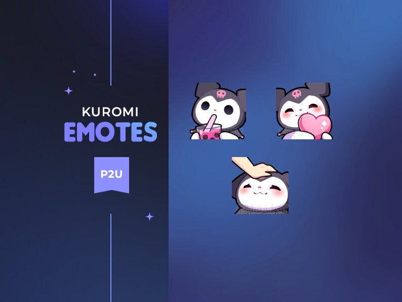 Kuro Emotes | 3 Cute Stream Emotes for Twitch & Discord | Kuro Emotes ...