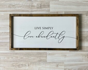Live Simply Sign - Etsy