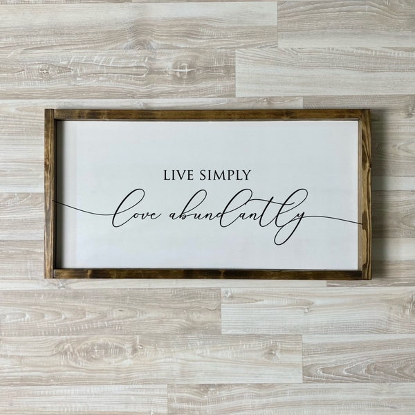 Live Simply Wall Sign - Etsy