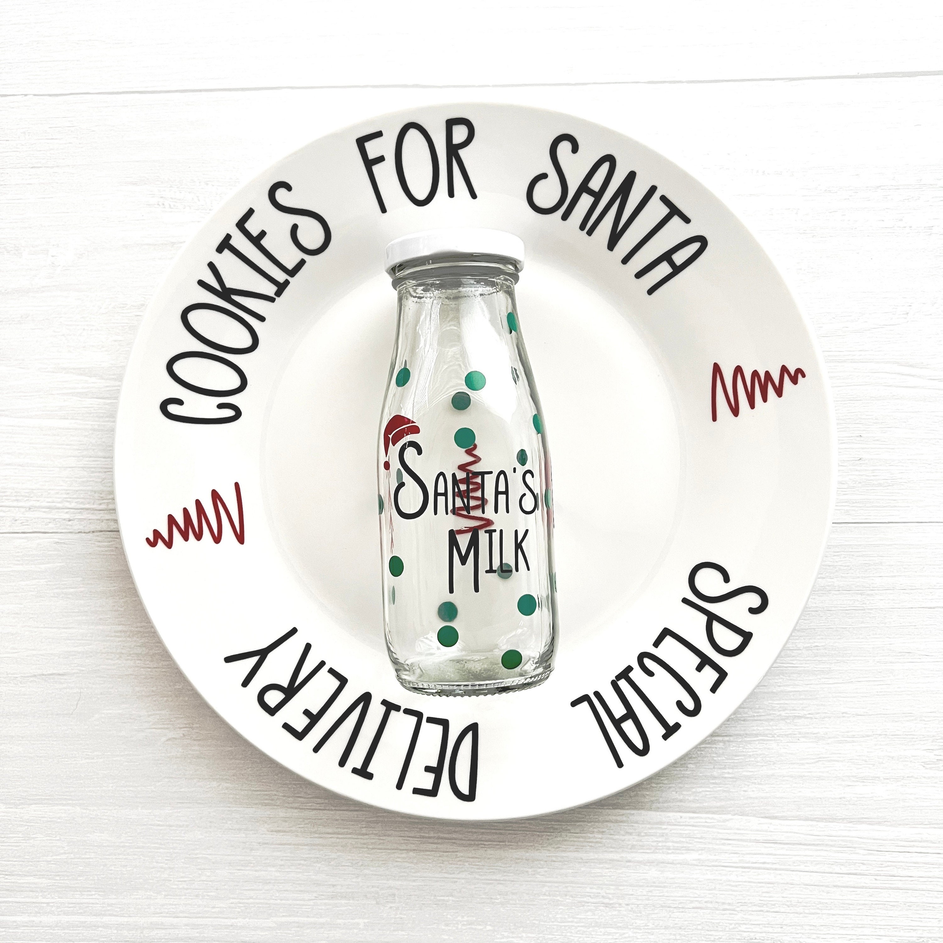 Cookies for Santa Plate Set/milk for Santa/gift for - Etsy