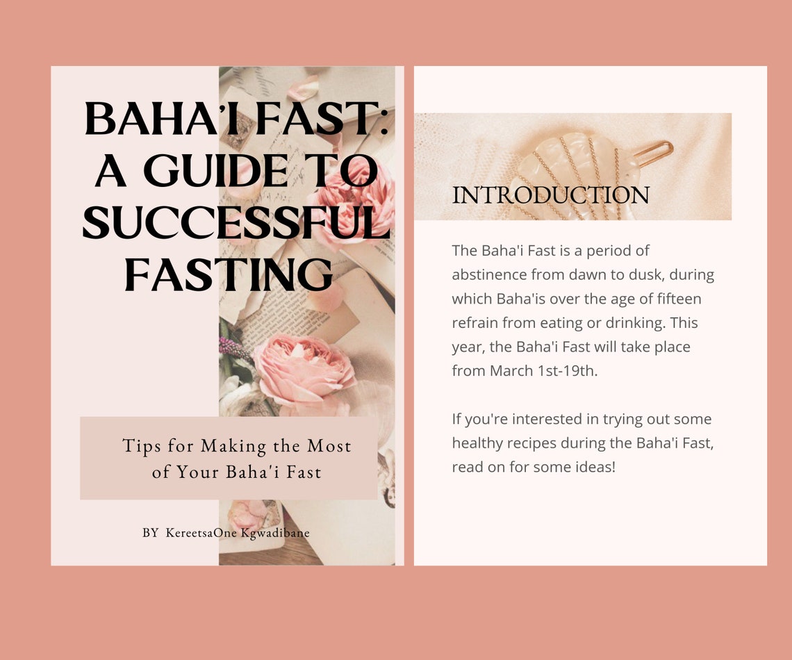Baha'i Fast Tips: A Helpful Guide Baha'i Fasting Ebook Printable Baha'i ...