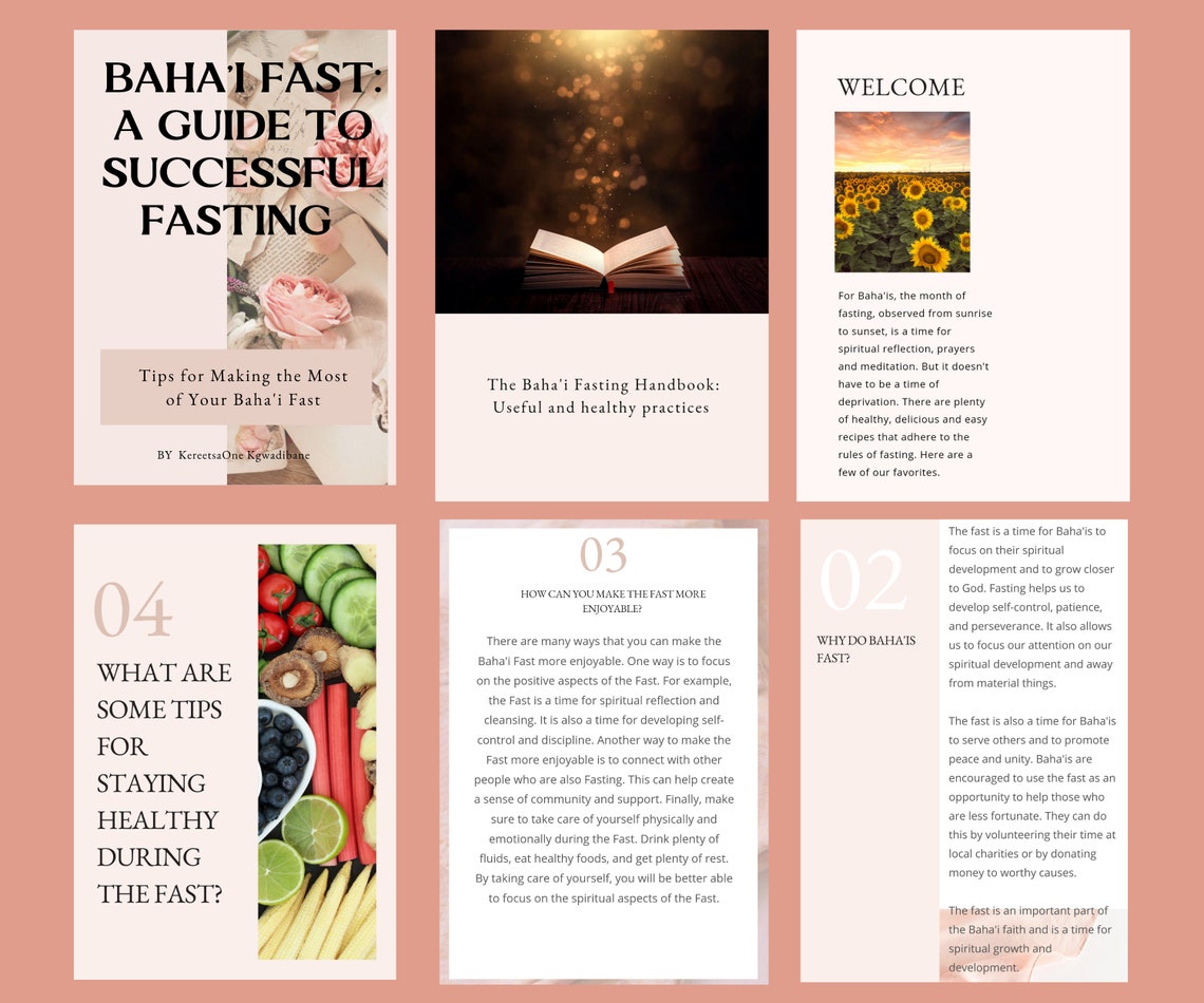 Baha'i Fast Tips: A Helpful Guide Baha'i Fasting Ebook Printable Baha'i ...