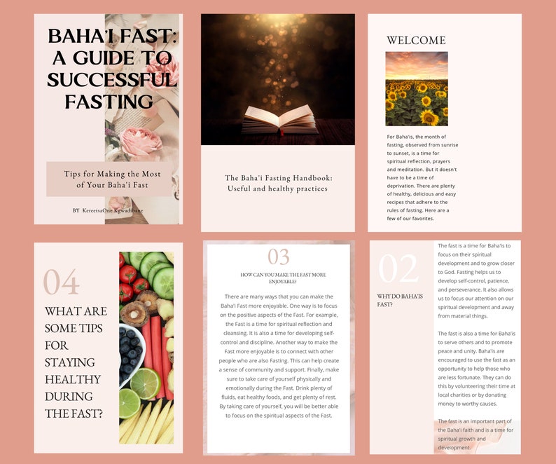 Baha'i Fast Tips: A Helpful Guide Baha'i Fasting Ebook Printable Baha'i ...