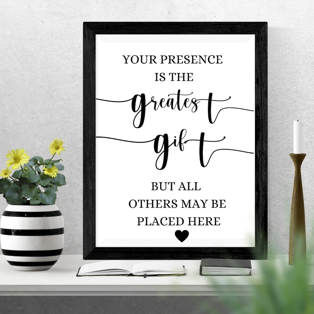 Printable Cards and Gifts Sign Instant Download Modern Wedding Gifts ...