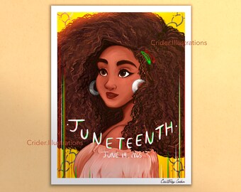Juneteenth Art Print Painting Poster Black Art Black - Etsy
