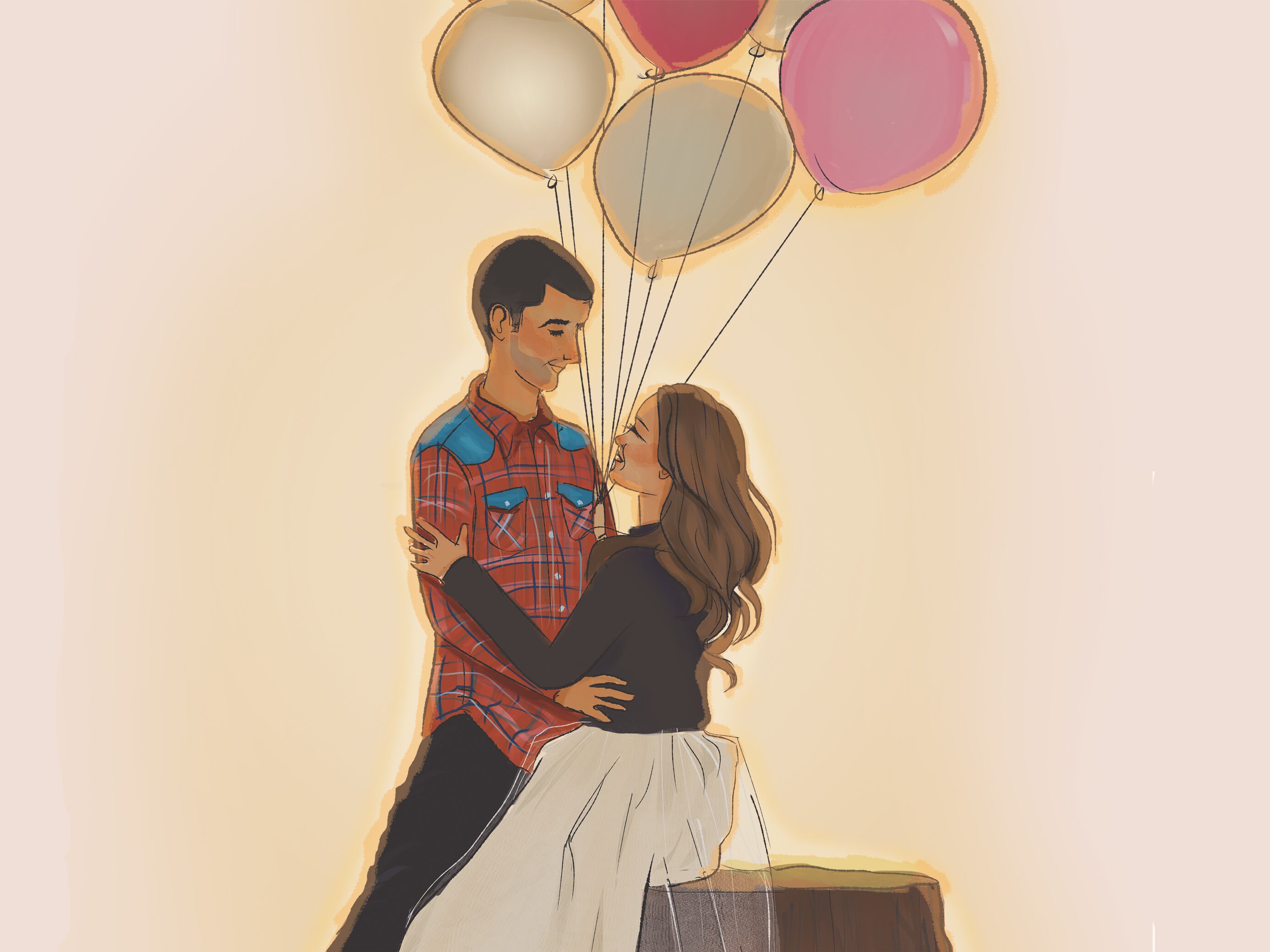 Custom Couple Portrait, Wedding Portrait, Couple Drawing, Family ...