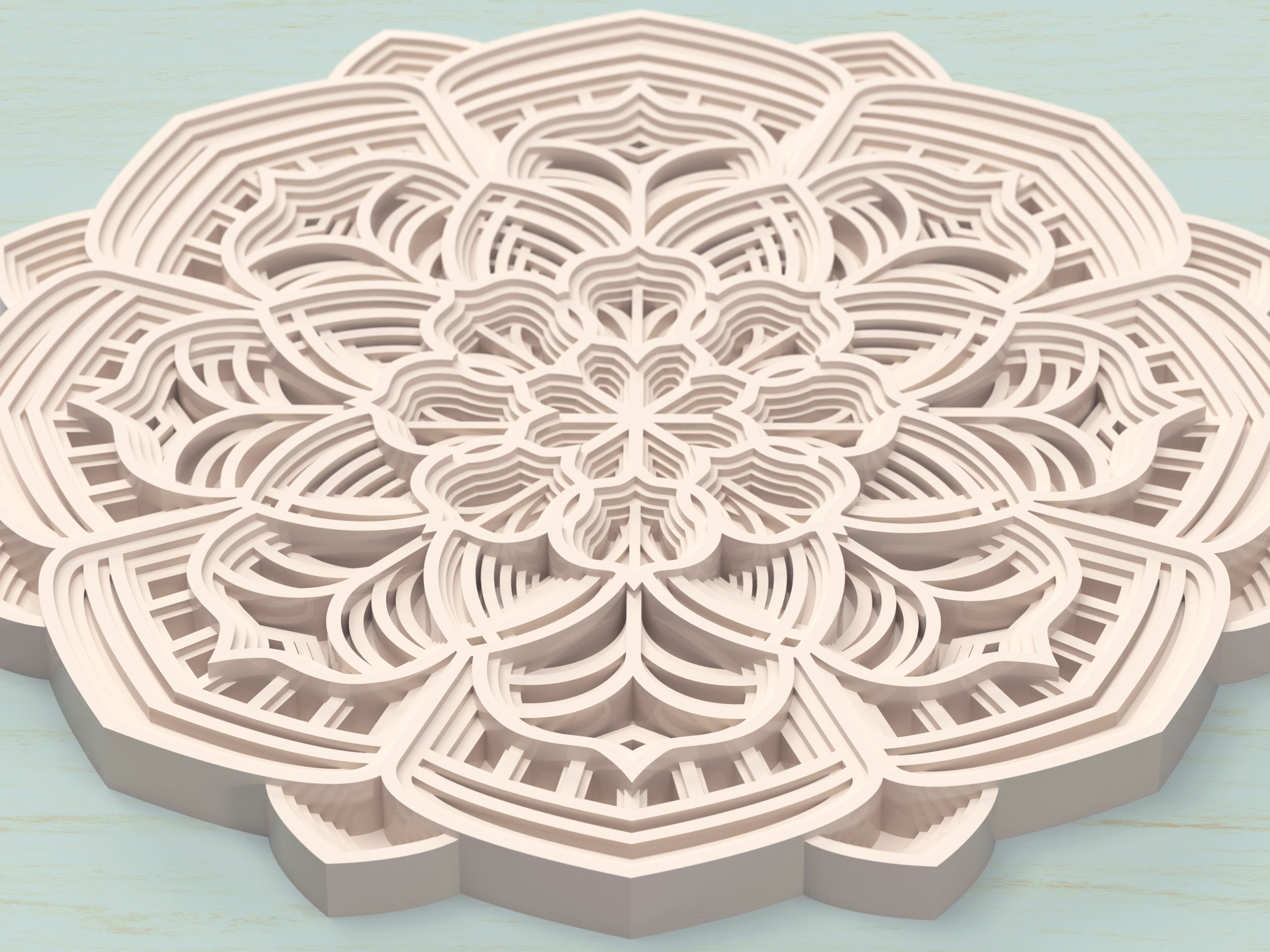 Mandala STL | Boho 3D Drucker Muster Mandala | Yoga CNC Mandala ...