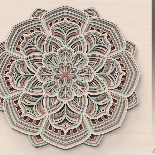 Layered Mandala Svg - Etsy