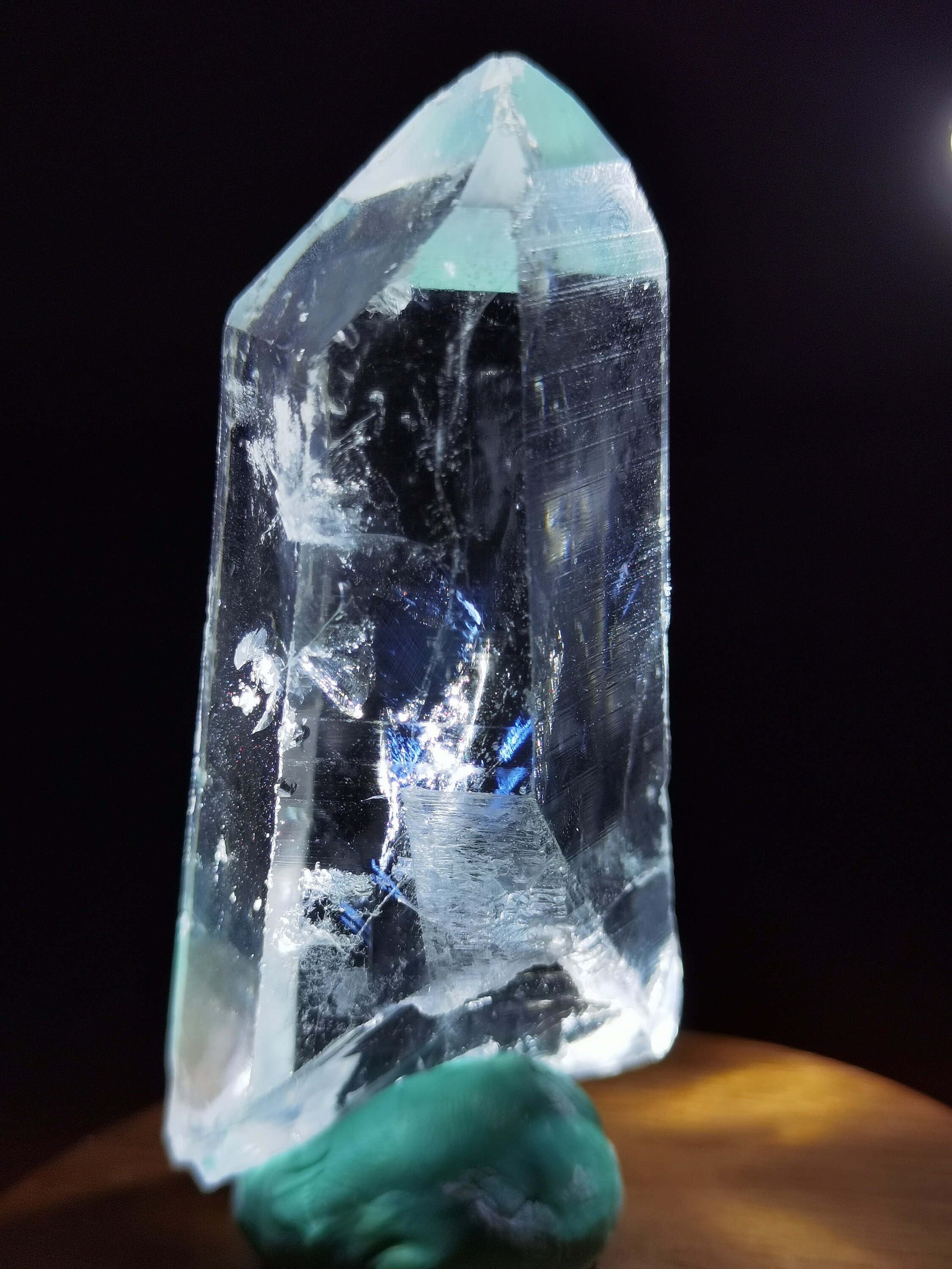 Himalayan Clear Quartz with Blue Needles/Optical Clear/Healing | Etsy