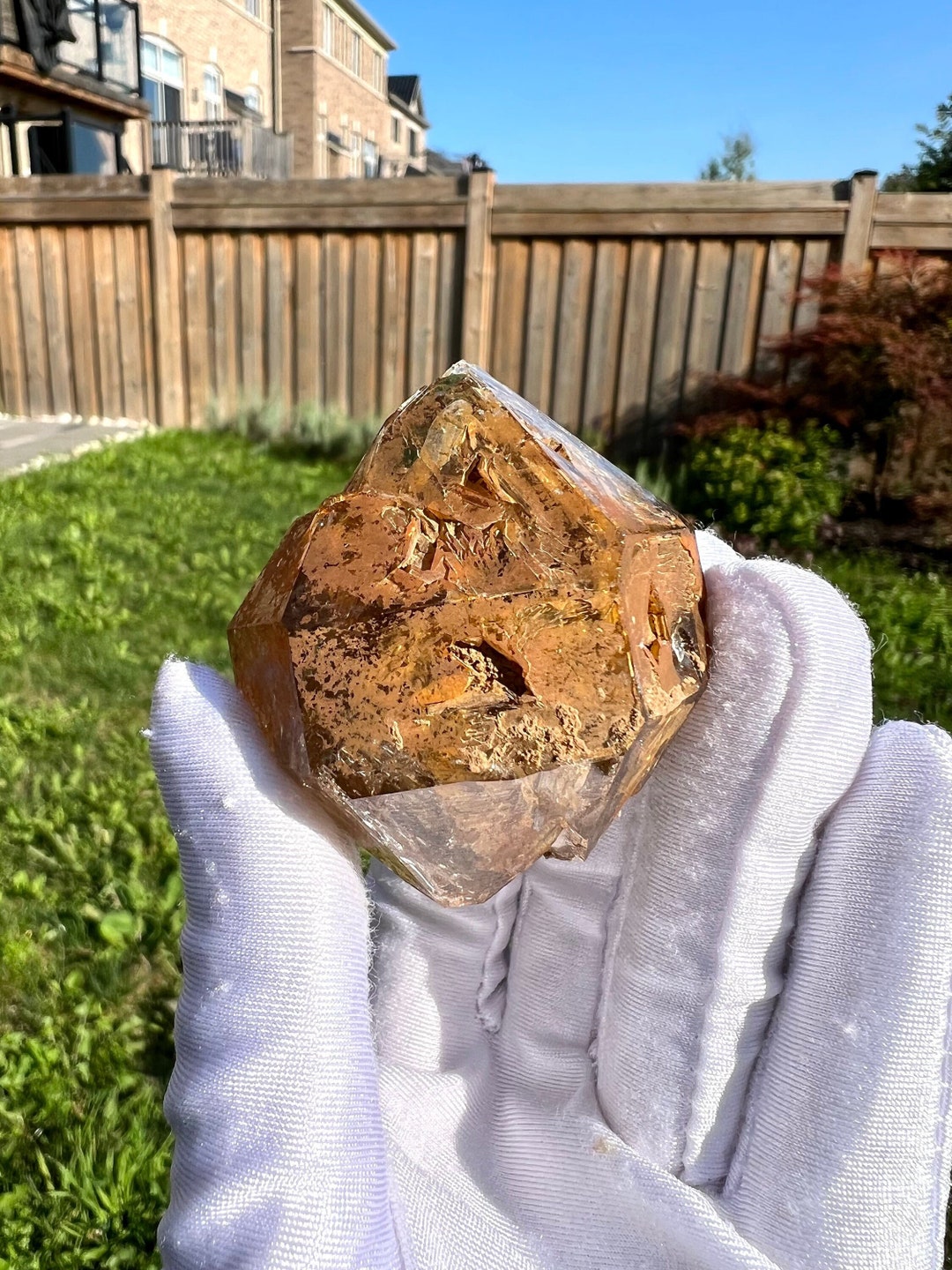 Golden Skeletal Quartz With Layers of Clay Inclusions - Fenster Quartz ...