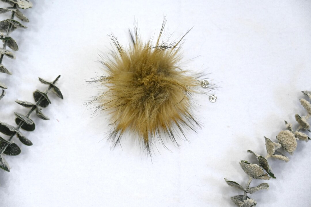 Luxury Faux Fur Pom Pom, Removable Snap for Beanie - Etsy