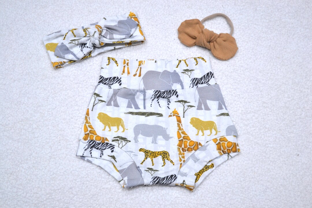 Safari Animal Bummies/ Boy Bummies/ Girl Bummies/ Baby Shorties/ Baby Clothes/ Baby Girl ...