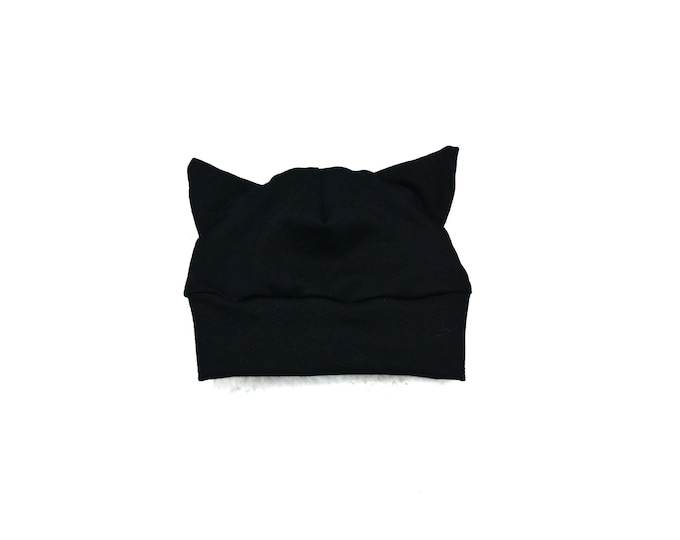 Solid Black Cat Hat/ Comfortable Hat / Girl Hat/ Boy Hat / Many Color ...