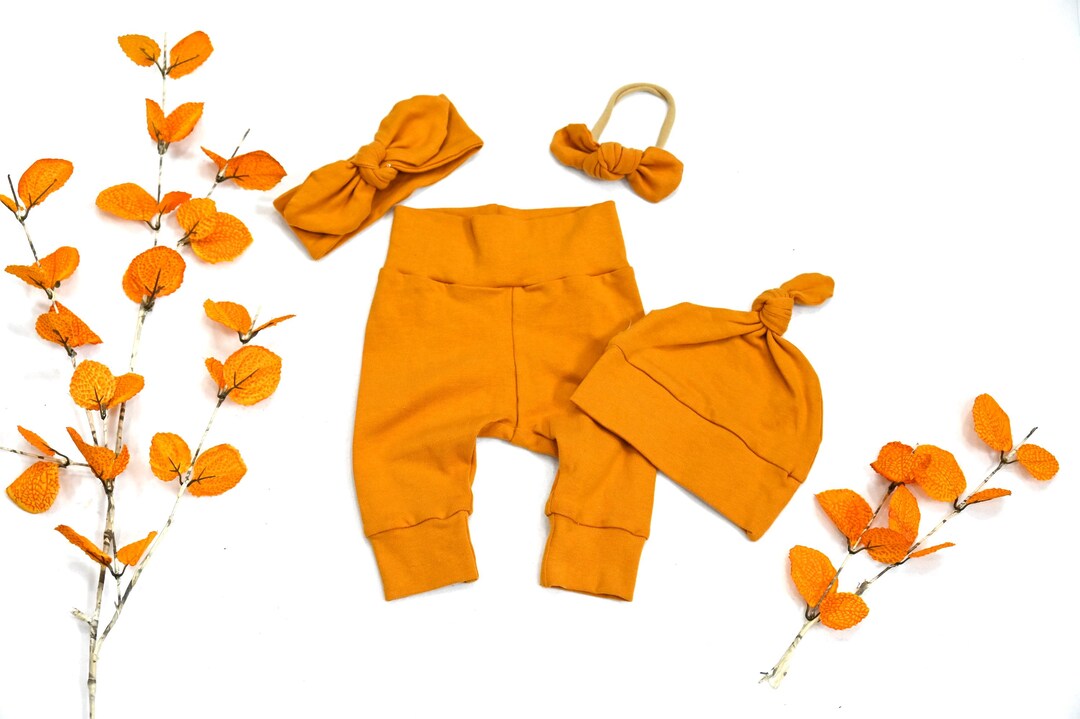 Mustard Yellow Baby Outfit/newborn Outfit/ Take Home Outfit/solid Baby ...