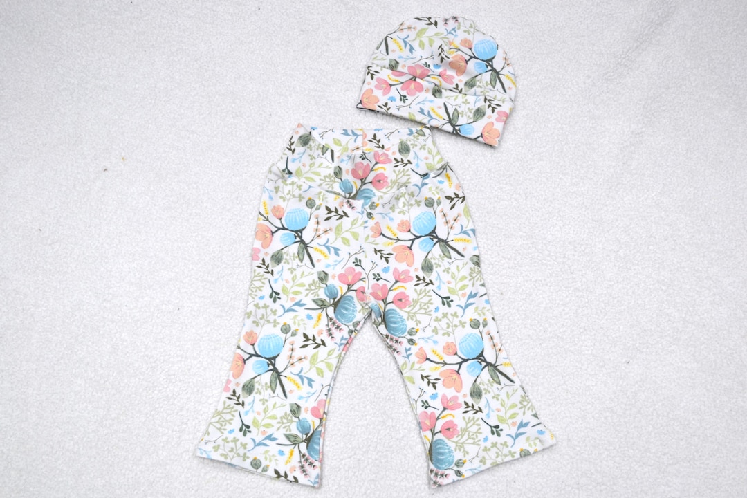 Floral Baby Bell Bottom Pants/ Baby Girl Pants/baby Pants/baby Clothes ...