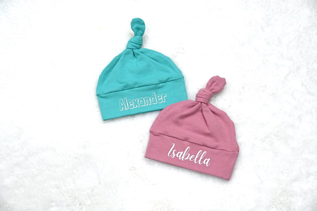 Personalized Newborn Hat: Solid Color Baby Beanie - Etsy