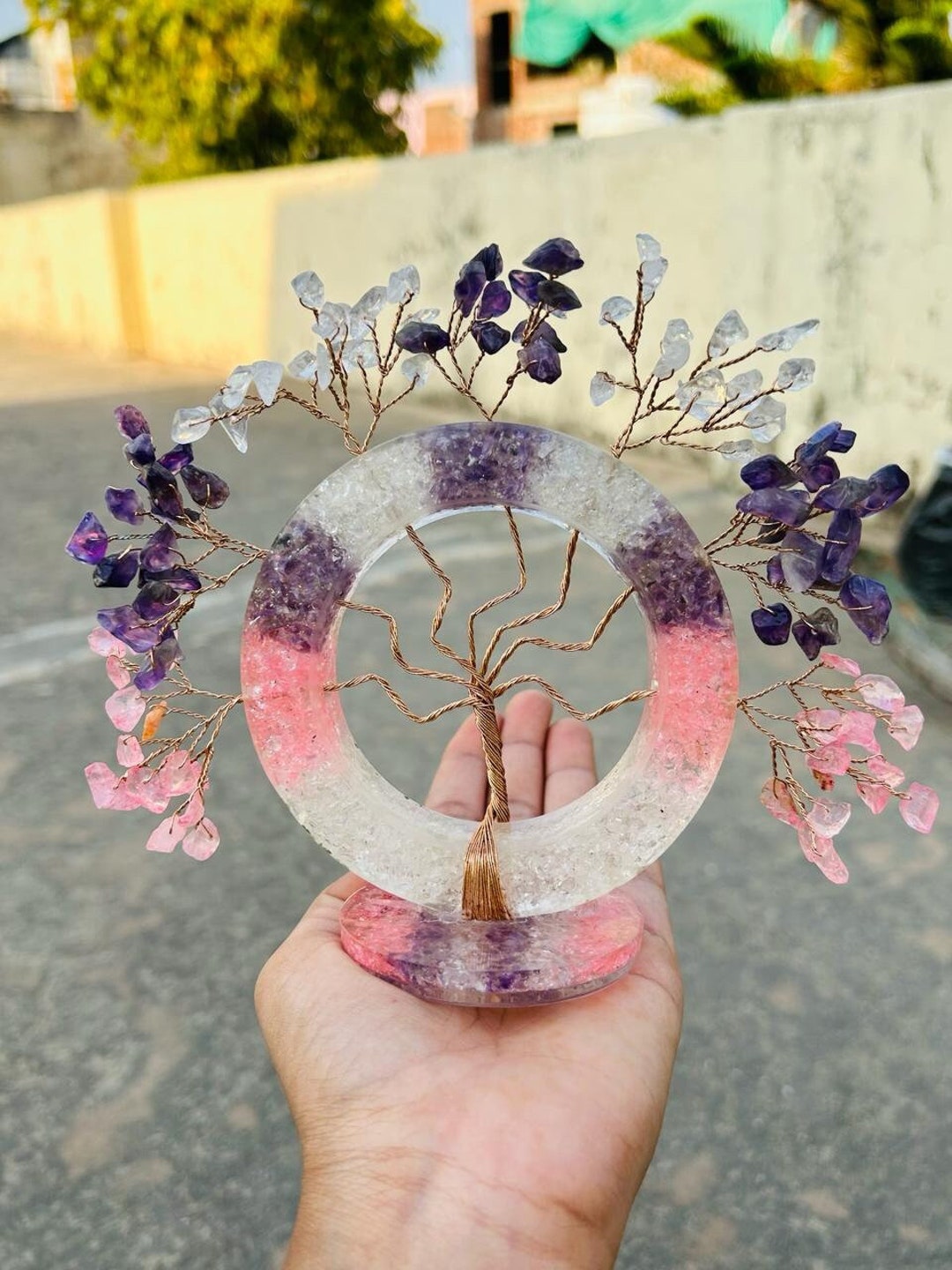 Clear Crystal, Amethyst Cluster, Rose Quartz Tree Money Tree - Etsy