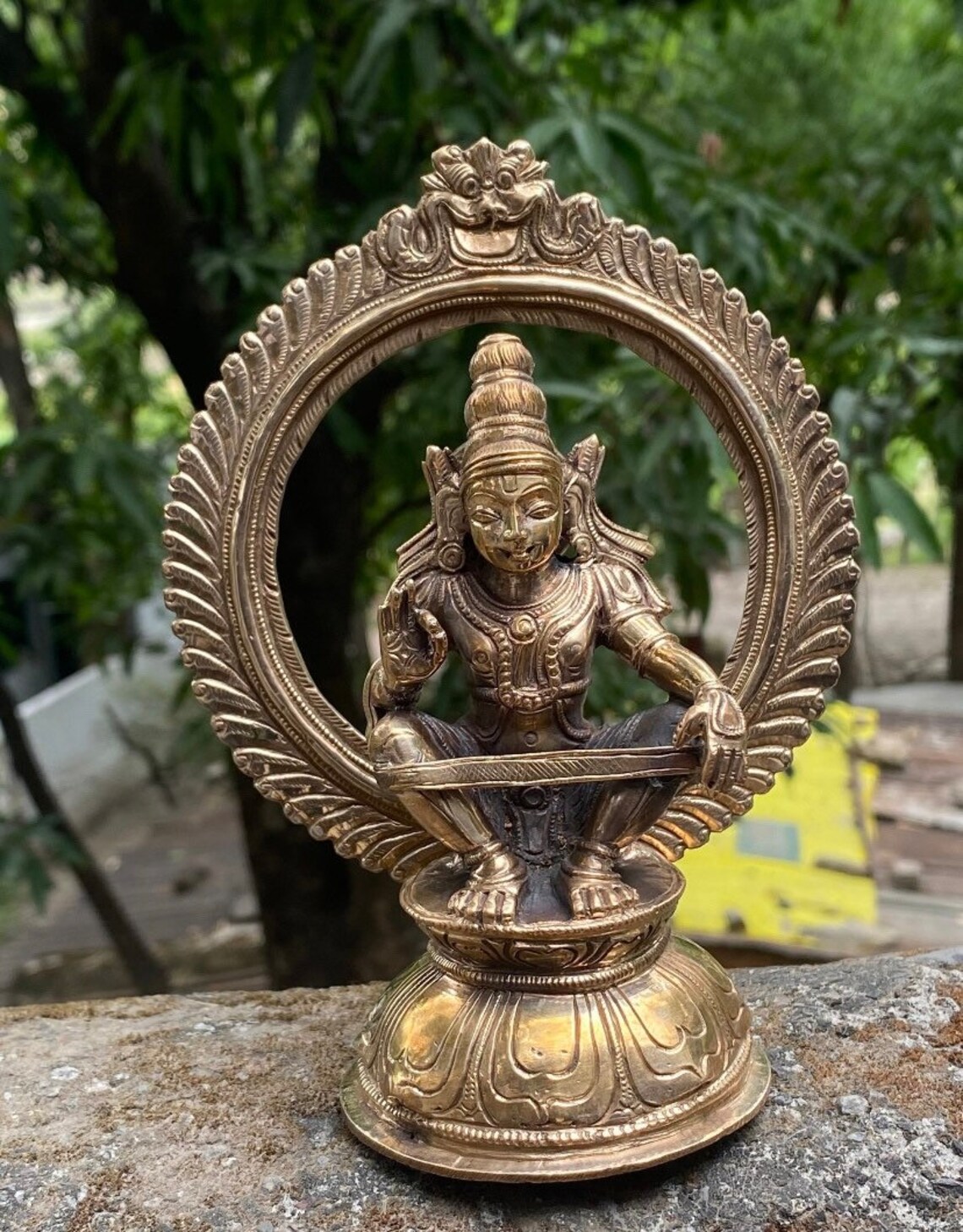 Ayyappa, Lord Ayyappa Statue 17 Cm, Ayyappanpanchloha Sculpture, South ...