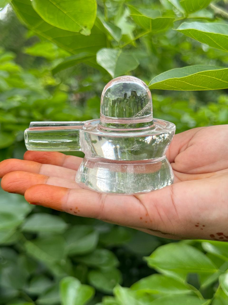 100% Pure Sphatik Crystal Quartz Shivling Shiva Lingam , Crystal ...