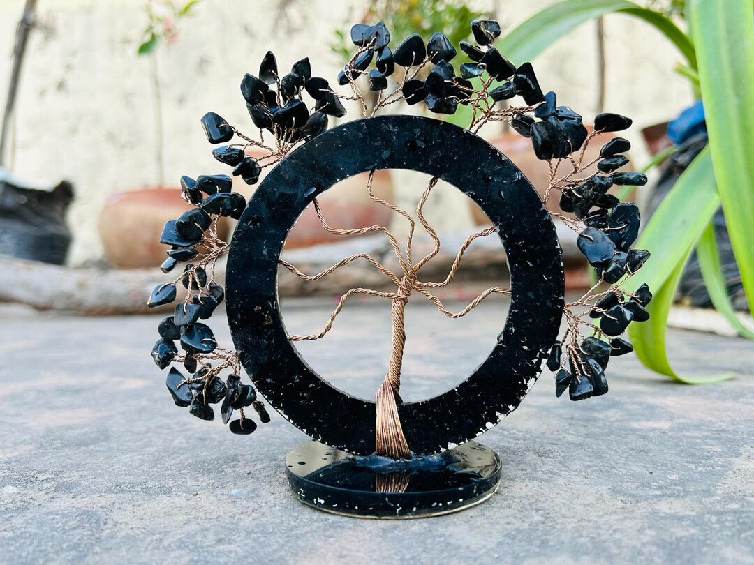 Natural Black Obsidian Tree, Mineral Sample, Crystal Healing, Crystal ...