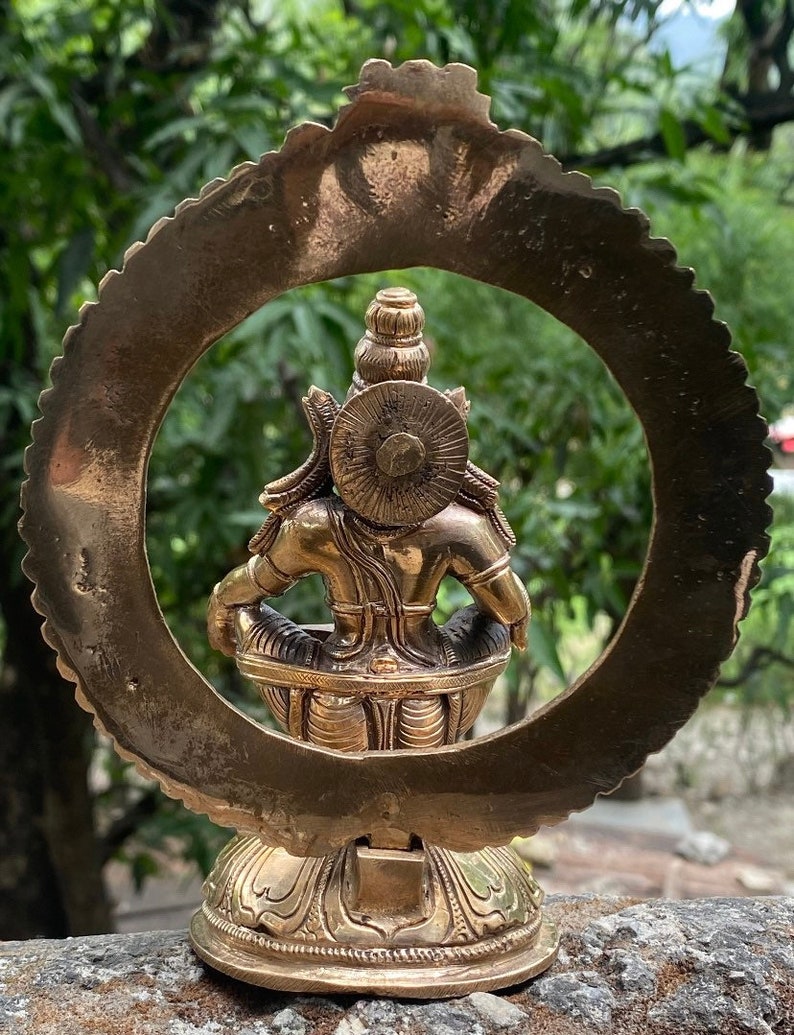 Ayyappa, Lord Ayyappa Statue 17 Cm, Ayyappanpanchloha Sculpture, South ...