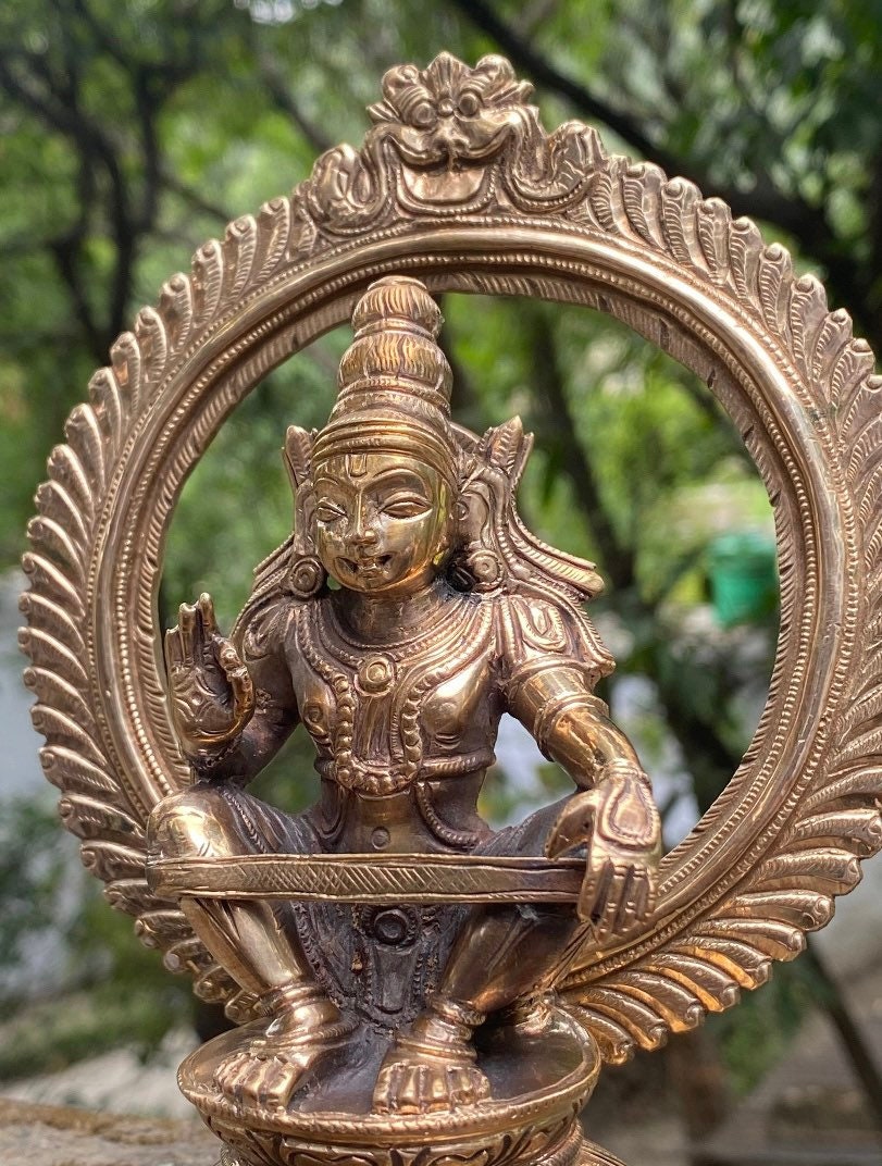 Ayyappa, Lord Ayyappa Statue 17 Cm, Ayyappanpanchloha Sculpture, South ...