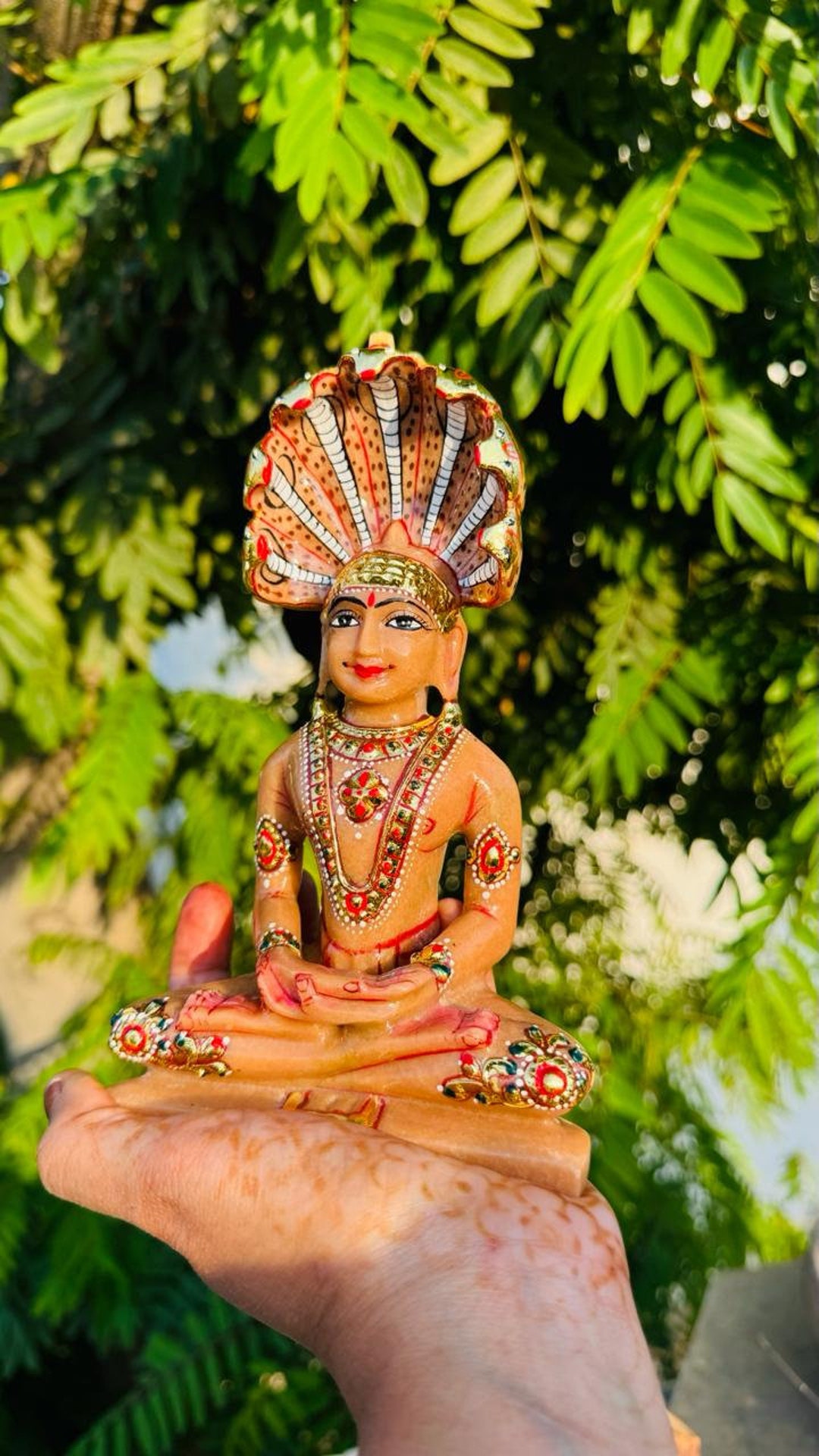 Stone Lord Parasnath Idol, Hand Carved Parshvanatha Bhagwan ...