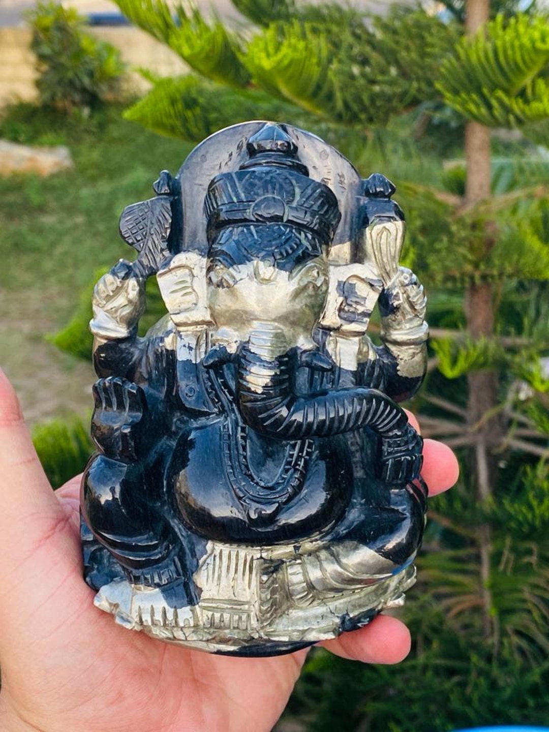 Pyrite Ganesha Diwali Gift Natural Pyrite Crystal Ganesha - Etsy