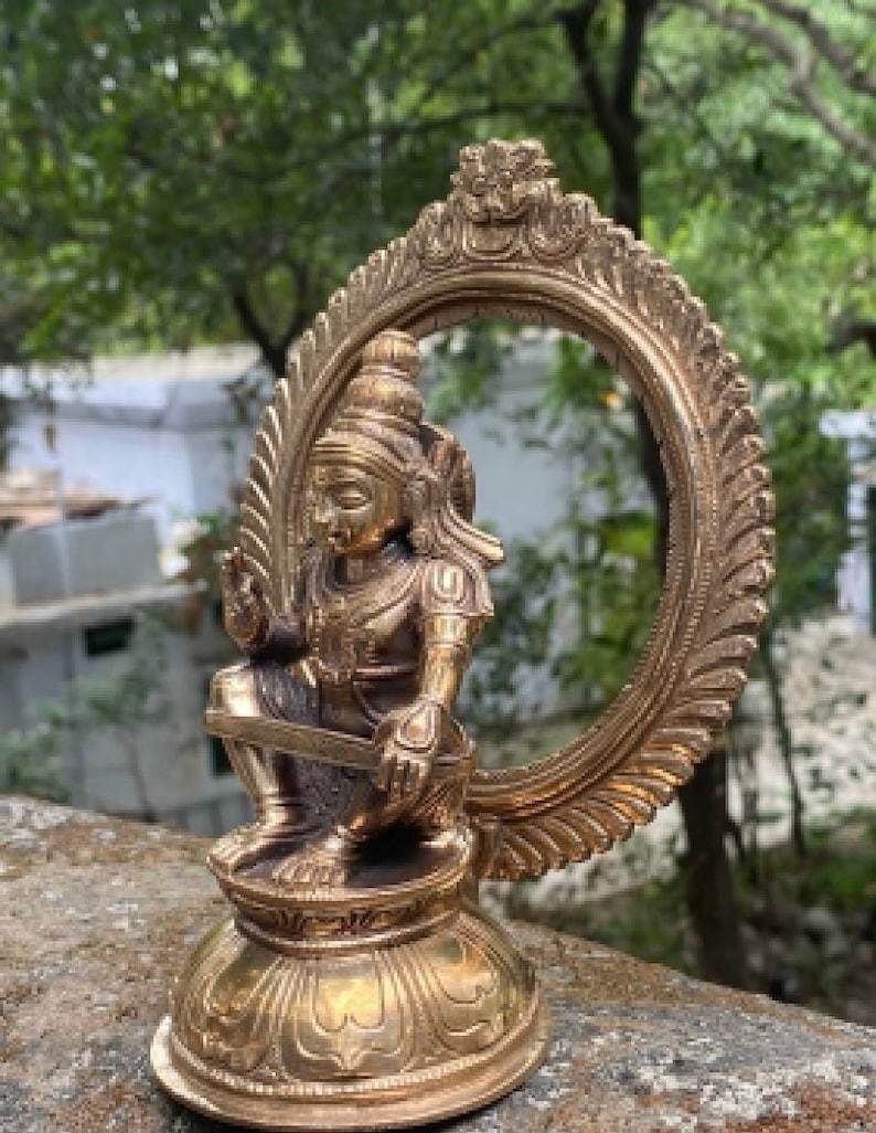 Ayyappa, Lord Ayyappa Statue 17 Cm, Ayyappanpanchloha Sculpture, South ...